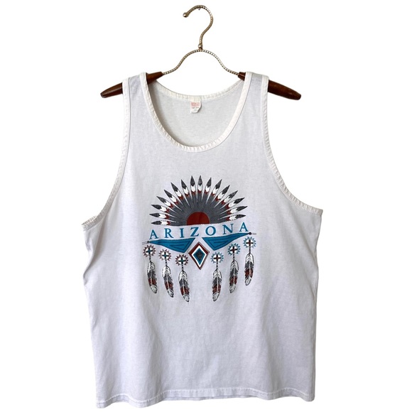 Vintage | Shirts | Vintage 9s Xxl Southwestern Tribal Arizona Tank Top ...